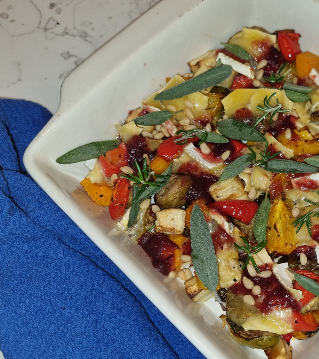 Traybake Roast Veg With Black Truffle Brie Over The Moon Dairy traybake-roast-veg-with-black-truffle-brie-over-the-moon-dairy