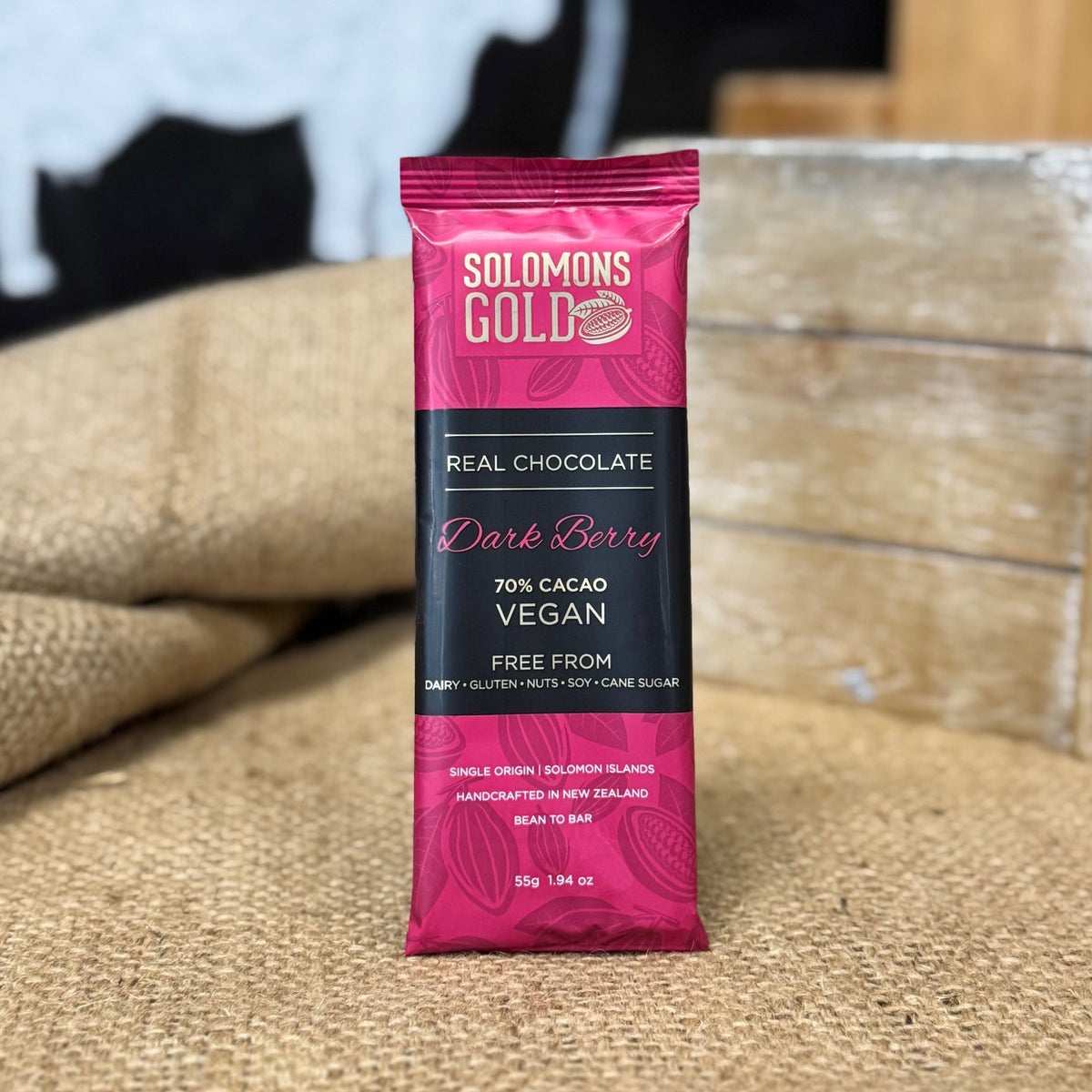 Solomons Gold Dark Berry Chocolate, 55g – Over the Moon Dairy