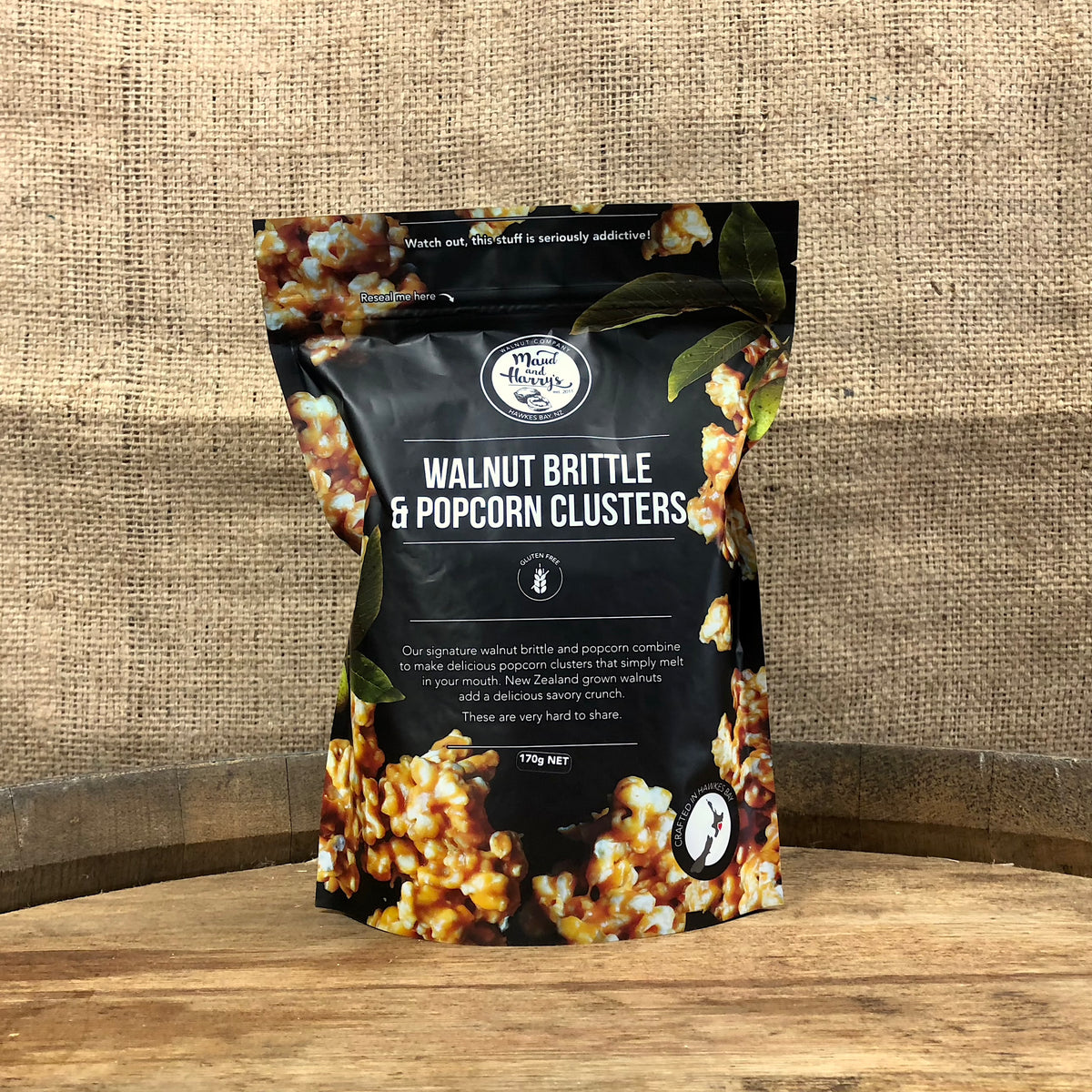 Maud and Harry's Walnut Brittle Popcorn Clusters, 170g – Over the Moon ...